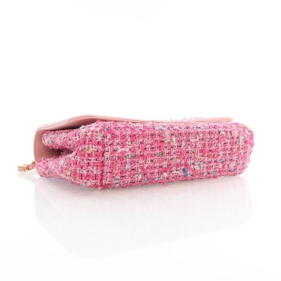 CHANEL | Bags | Chanel Medium Pink Tweed Cc Filigree Flap | Poshmark
